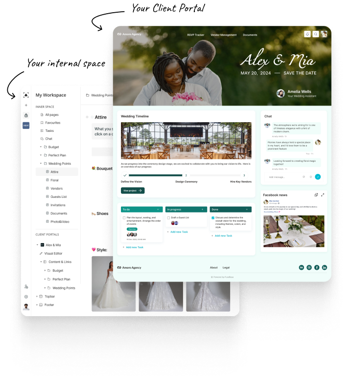 FuseBase - client collaboration for Wedding professionals